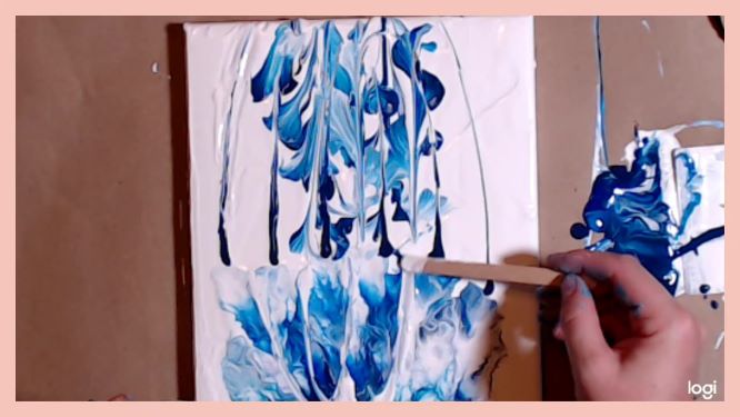 How to Paint an Acrylic Pouring Jellyfish Painting - Homebody Hall