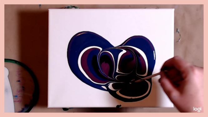 Acrylic Pouring Puddle Pour Painting {simple + beautiful} - Homebody Hall