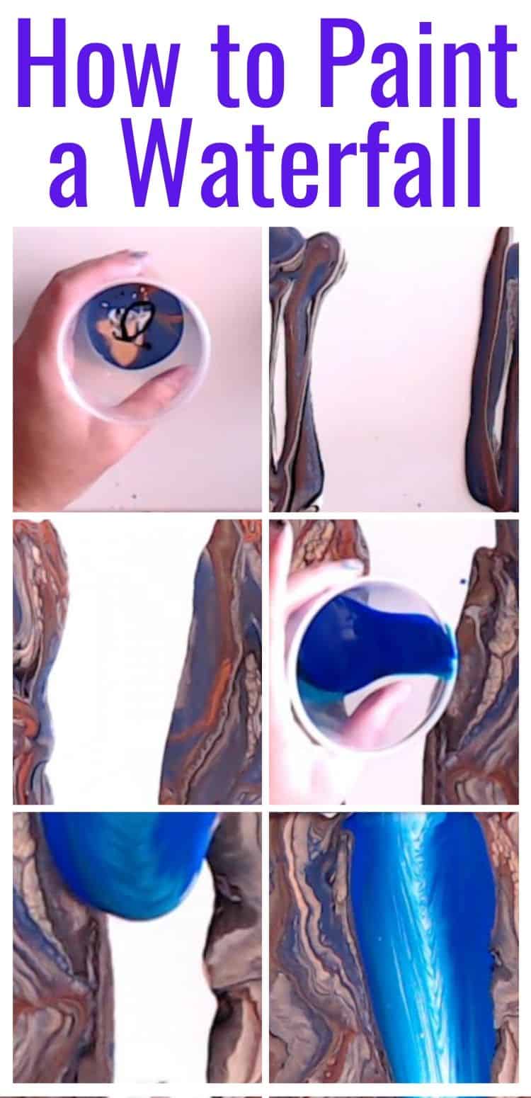 Paint a Waterfall Painting in Less than 10 Minutes - Homebody Hall