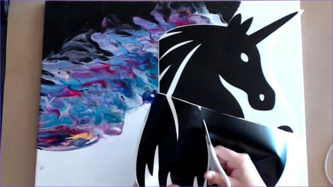 How to Make an Unicorn Painting with Acrylic Pouring - Homebody Hall