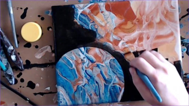 Step-by-step Acrylic Pouring Space Painting for Beginners - Homebody Hall