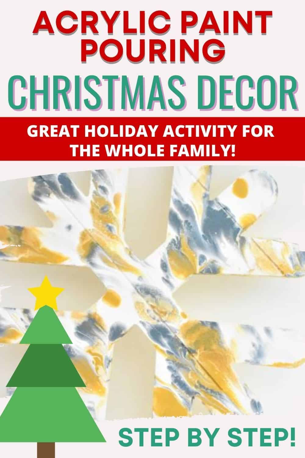 DIY Christmas Decor - Acrylic Pouring! - Homebody Hall