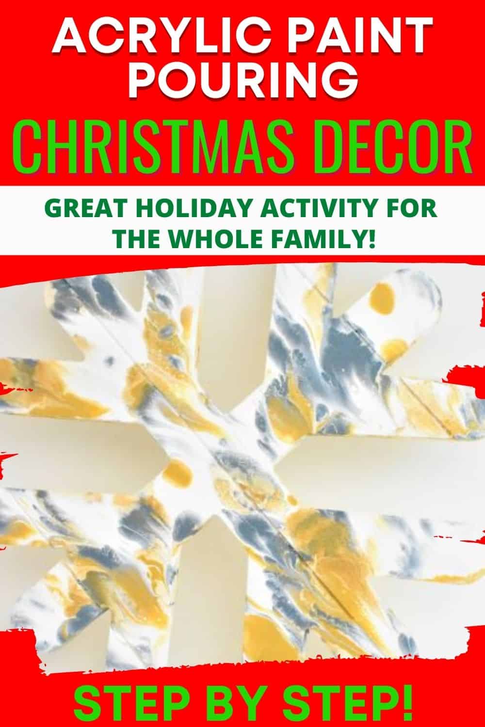 DIY Christmas Decor - Acrylic Pouring! - Homebody Hall