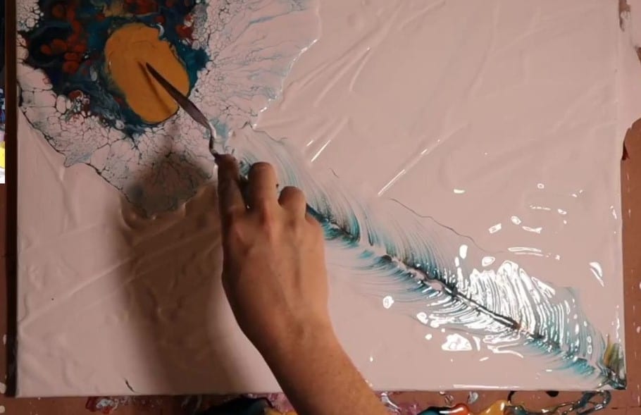 Create a Peacock Feather Painting with Acrylic Pouring - Homebody Hall